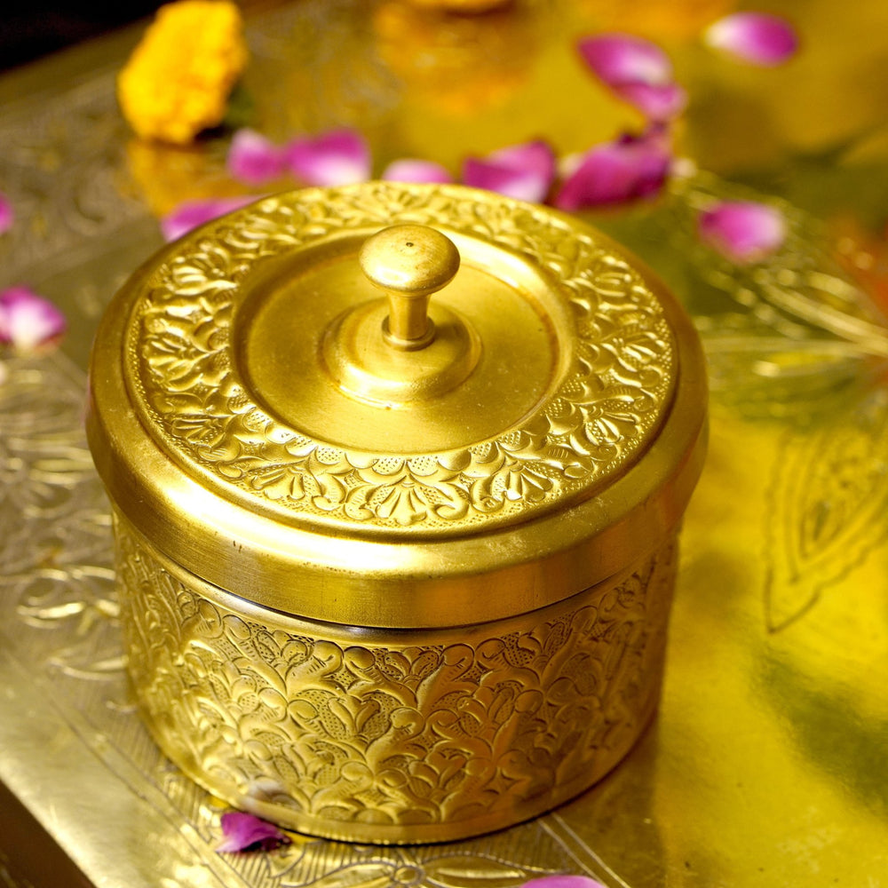 Antique Brass Jewelry Box