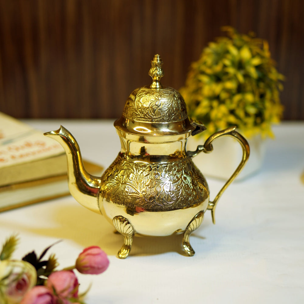 Antique Brass Tea Kettle
