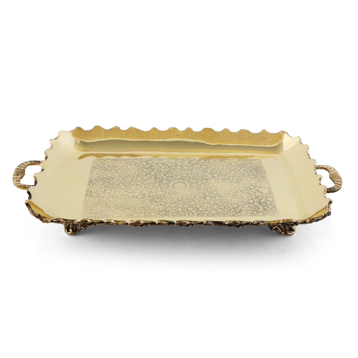 Brass Fruit Tray - Elegant Rectangular Serving Solution – Brass Globe