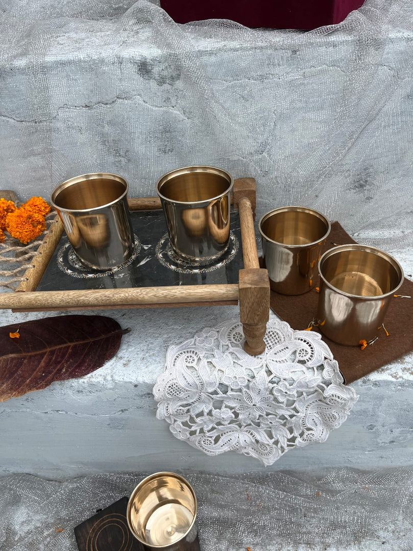 Bronze / Kansa Glasses in Glossy Finish – Brass Globe