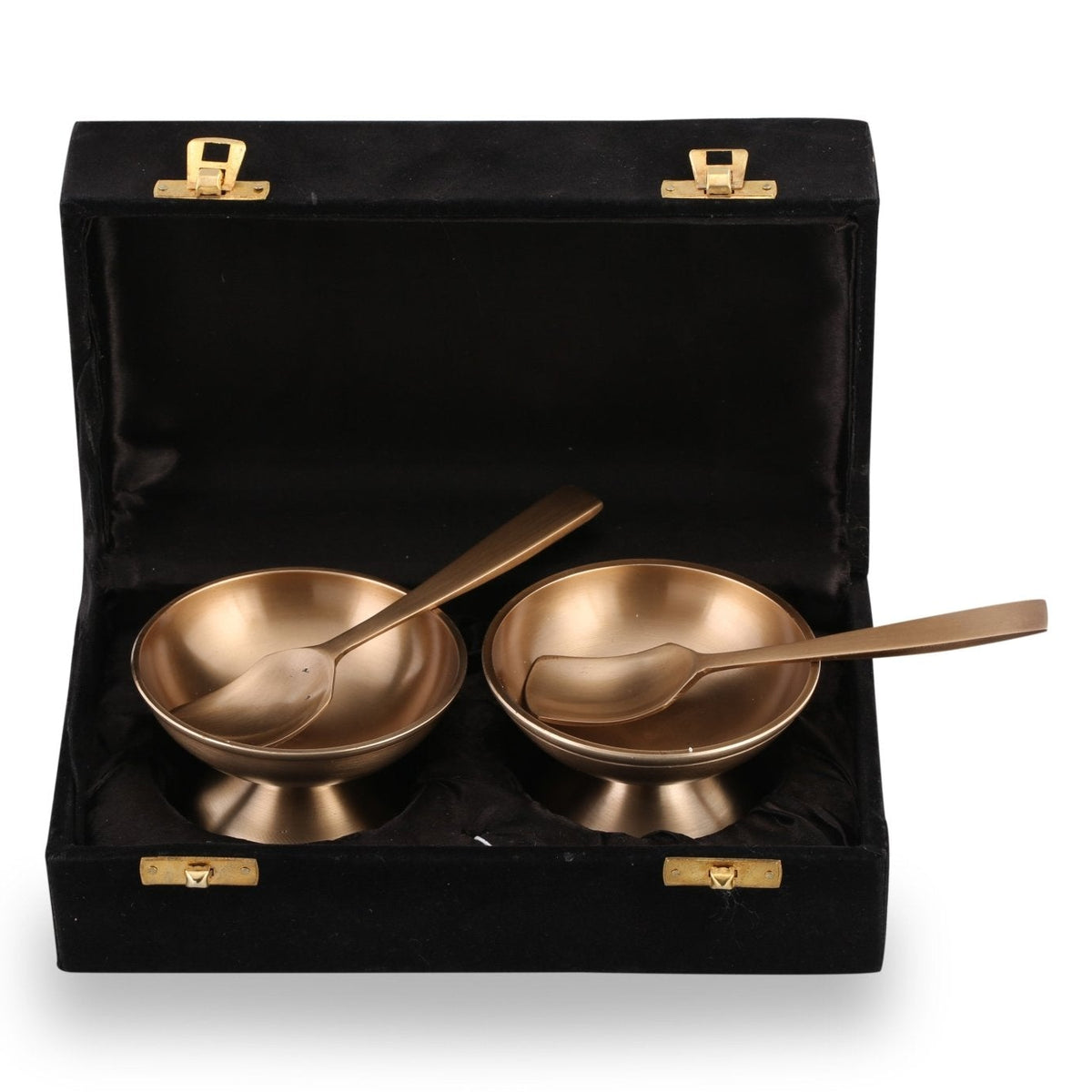 Bronze Kansa Ice Cream Set - Set of 2 in Velvet Box – Brass Globe