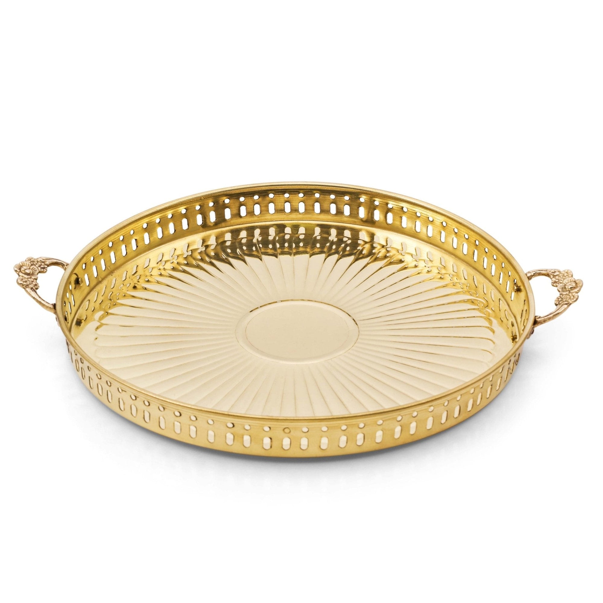 Pooja Thali with Handle [Jaalidar Khomcha]